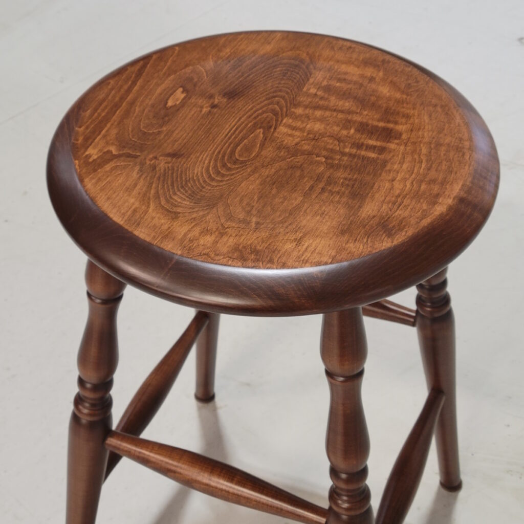 Shop Round Turned Leg 24" Counter Stool | Handcrafted Amish Furniture ...