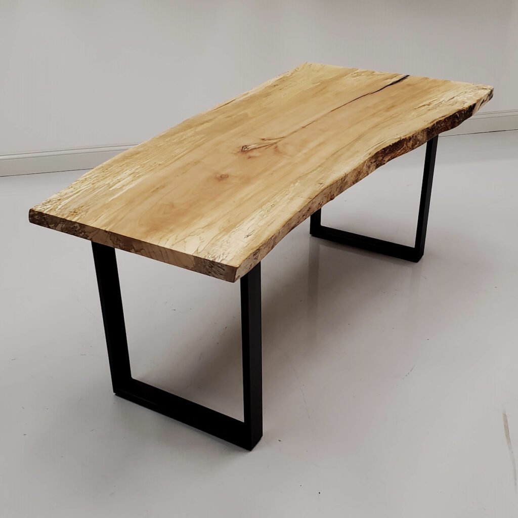 Shop Spalted Maple Live Edge Desk | Handcrafted Amish Furniture from ...