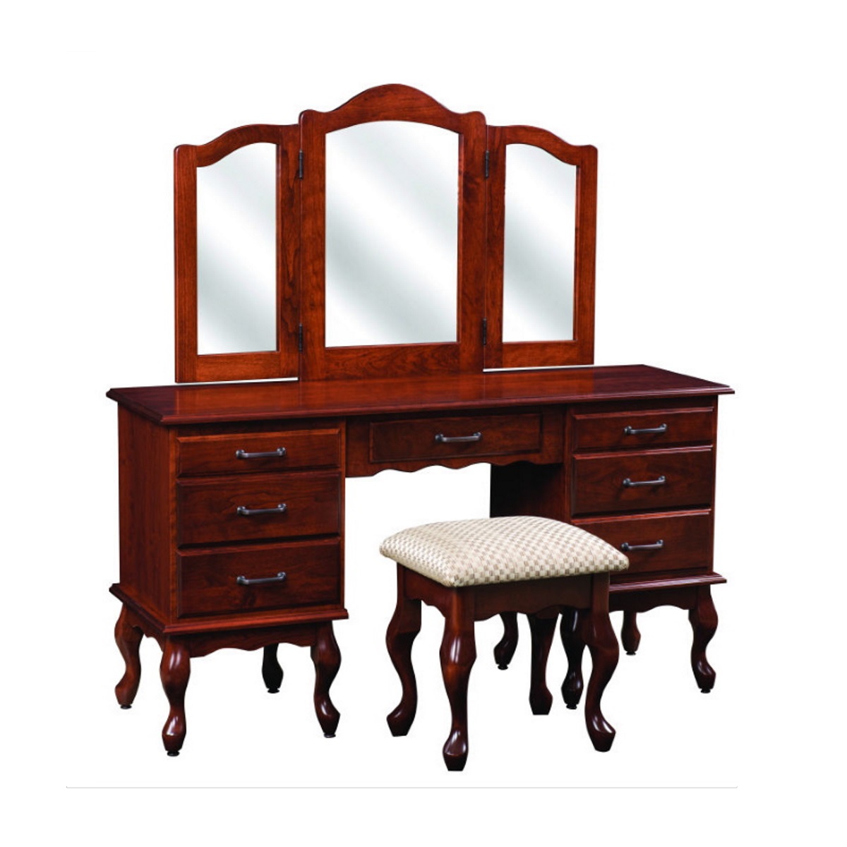Shop Large Queen Anne Dressing Table | Handcrafted Amish Furniture from ...